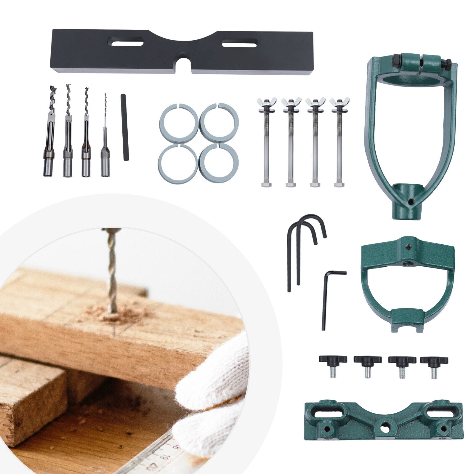 FETCOI Bench Mortising Attachment Chisel Drilling Machine Tenon Tools ...