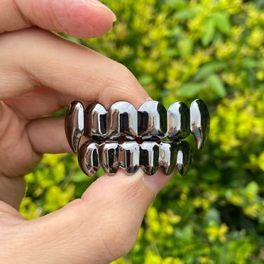 14k Gold Plated Single Cap Grillz One K9 Tooth Plain Grill Top Canine ...