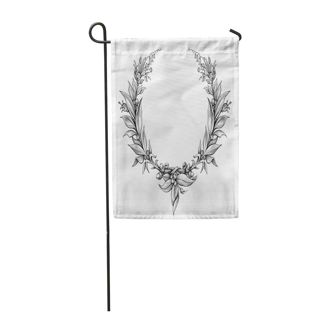 KDAGR Laurel Wreath Vintage Baroque Border Monogram Floral Heraldic ...