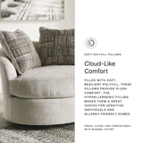 Signature Design by Ashley Soletren Swivel Accent Chair in Stone ...