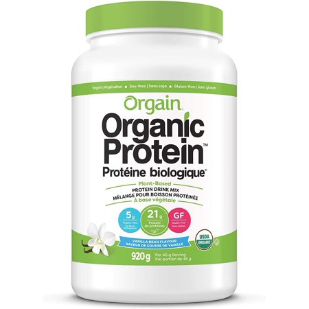 Orgain Organic Plant Based Canadian Protein Powder, Vanilla Bean ...