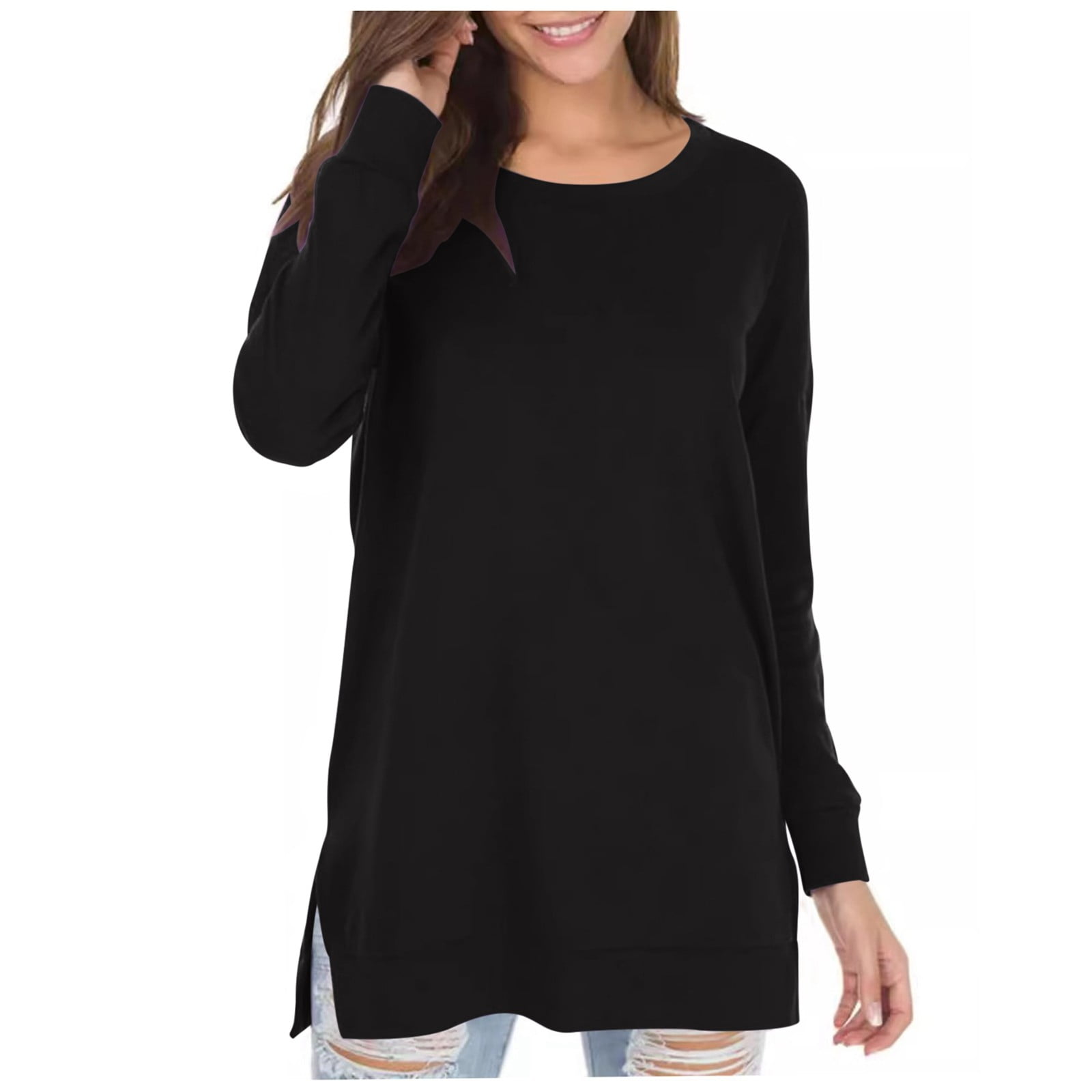 Click here for Zcn001 Oversized Sweatshirt Women Fall Solid Color... prices