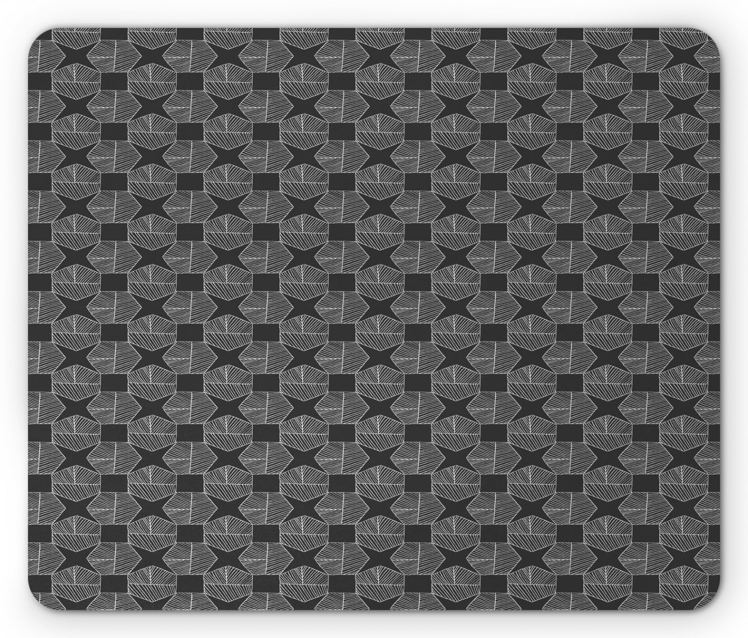 Abstract Mouse Pad, Modernistic Hatched Shapes Geometrical Pattern ...