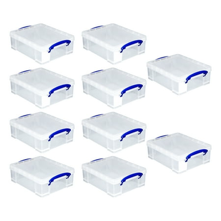 Really Useful Box 8.1L Storage Container with Clip Lock Handles (10 ...