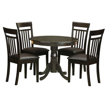 ANBO5-CAP-C 5 Pc small Kitchen Table and Chairs set-round Table and 4 ...