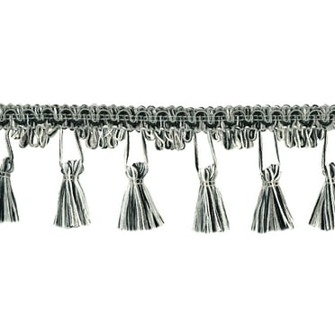 1 1/2" (3.5cm) Scalloped Fringe Gimp | Fringe Trim # SF0150FG,, Silver ...