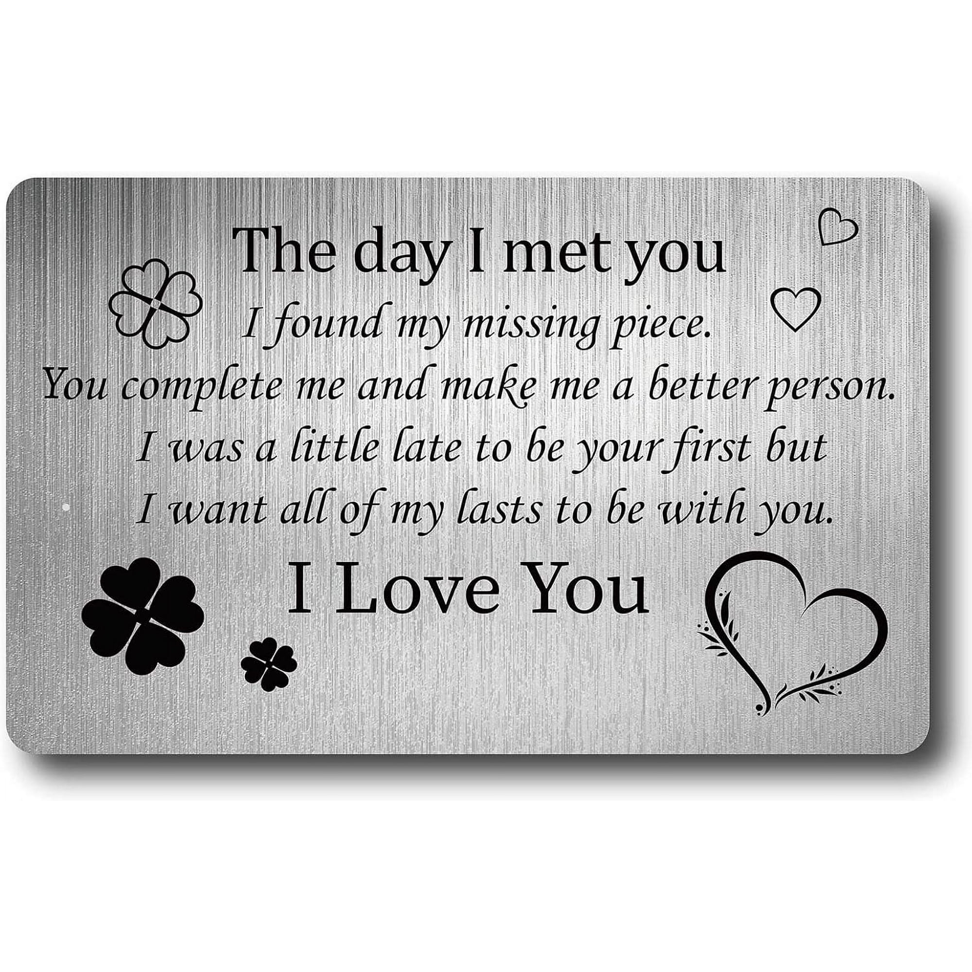 Click here for Nobrand I Love You Wallet Card Engraved Wallet Ins... prices