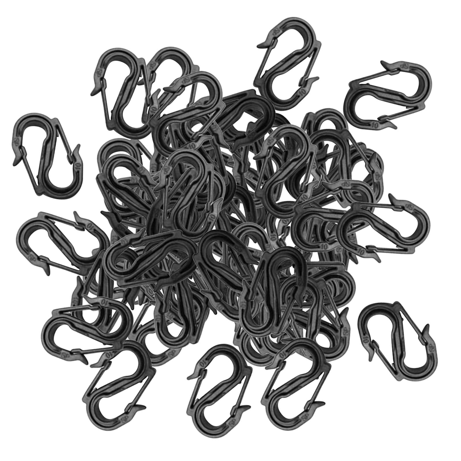 Luzkey 50 Pieces Keychain Clips DIY Keyring for Cargo Net Outdoor ...