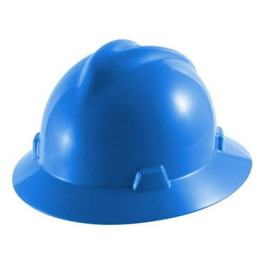 Msa 475369 v-Gard White Full-Brim Hard Hat With Fas-Trac iii Ratchet ...