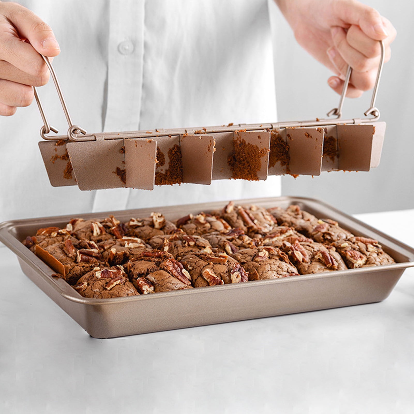 Brownie Pan with Removable Dividers - Rectangle Shape - Food Grade ...