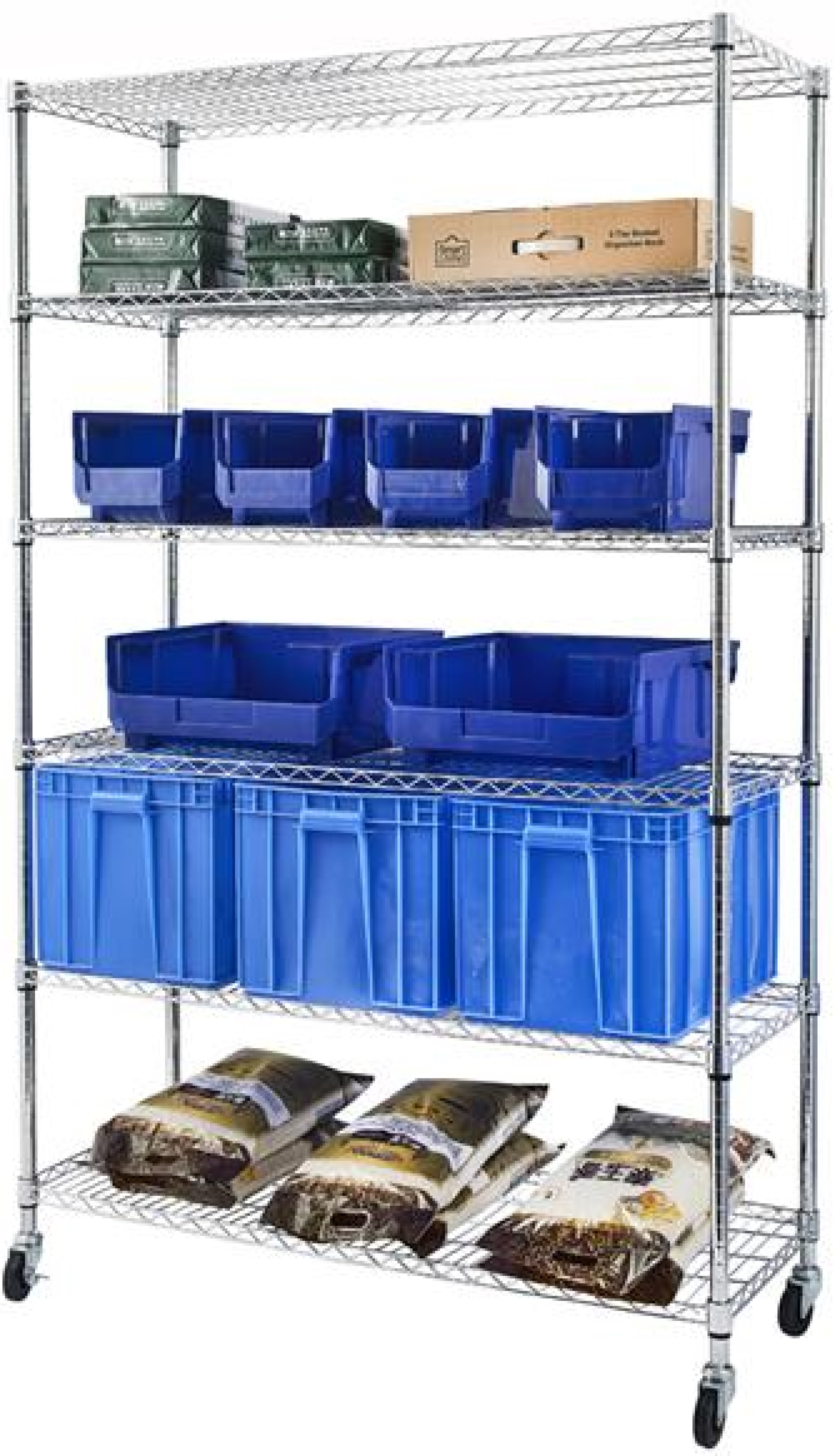 O'force Heavy Duty 6-Shelf Shelving Kitchen Bathroom Living Room ...