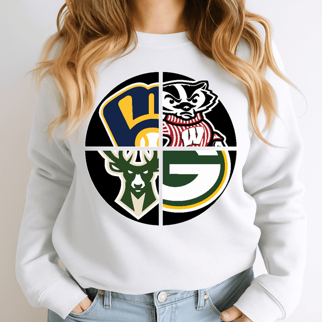 Wisconsin Sports Teams Packers Brewers Bucks Badgers Pride Graphic ...