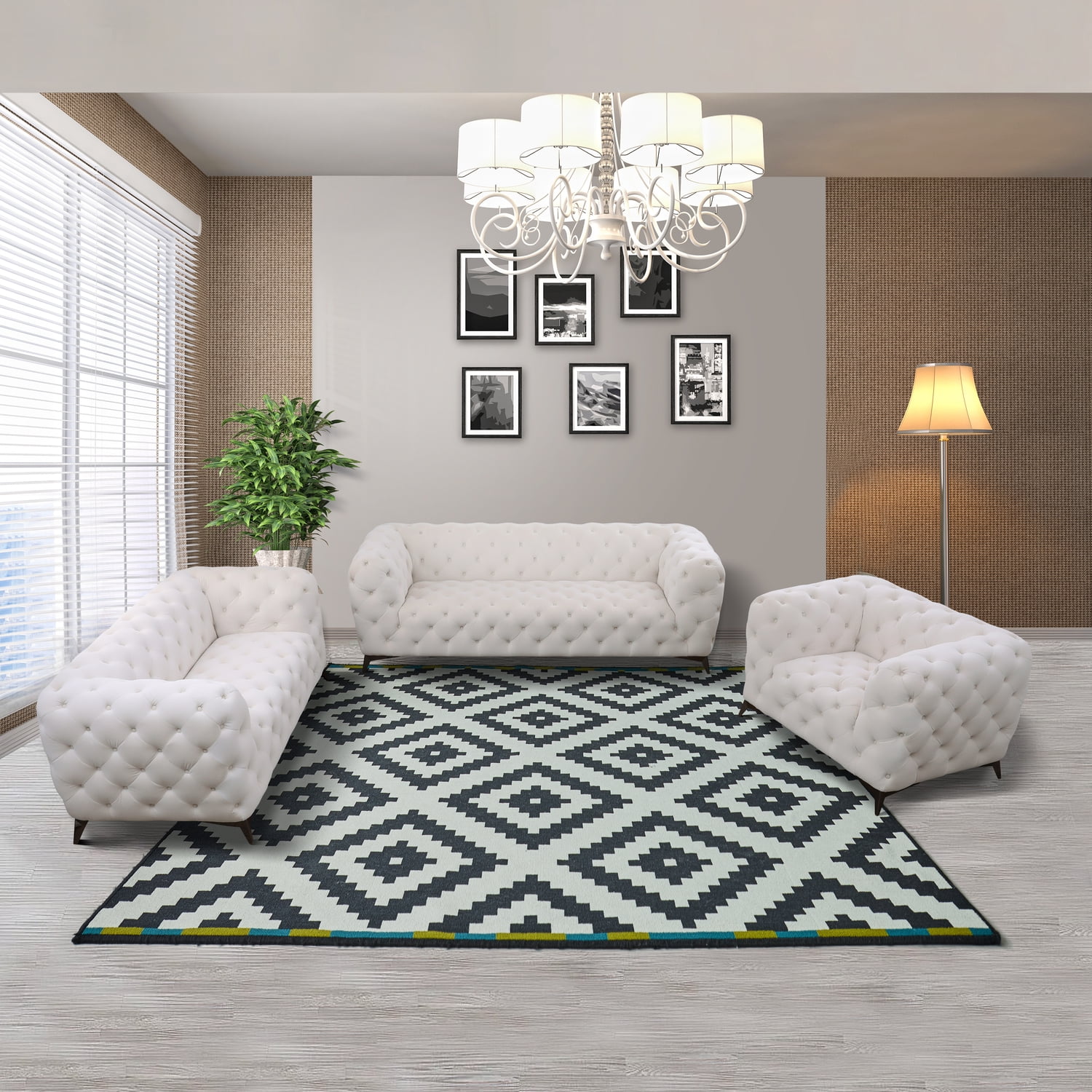 Lifestyle Furniture Sectional sofa set with sofa,loveseat and chair,for ...