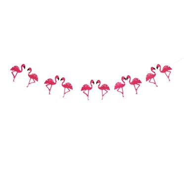 Flamingo Party Happy Birthday Banner Pennant - Walmart.com