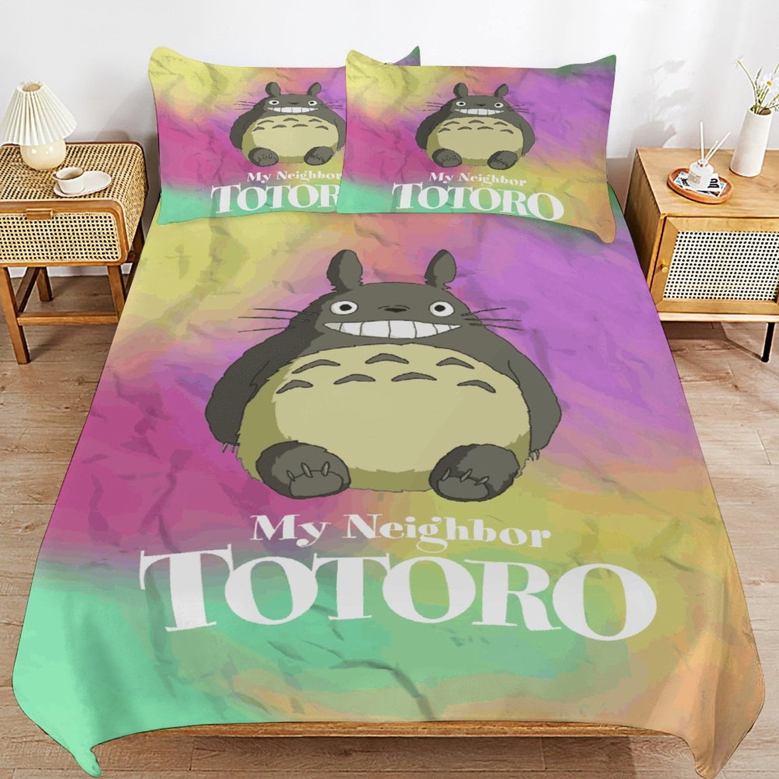 bedding set CA105 My Neighbor Totoro Bed Duvet Cover Microfiber Bedding ...