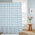 Bathroom Shower Curtain Farmhouse Buffalo Plaid Waterproof Shower ...