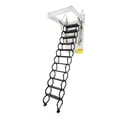 Black Cold-Rolled Steel 70x100cm Hidden Attic Stairs Eleven-Step Pull ...