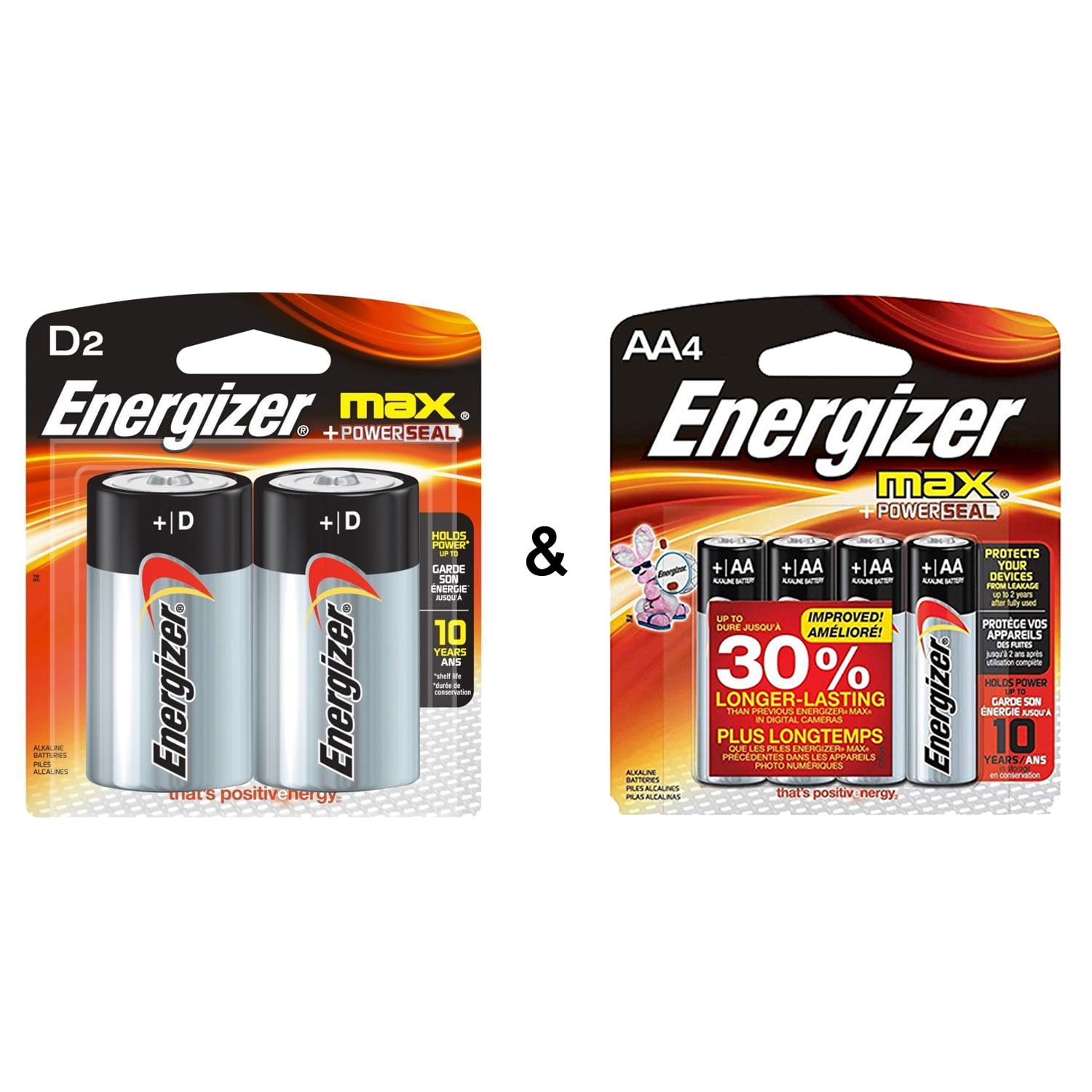 2634 D2 Alkaline General Purpose Battery By Energizer & Energizer MAX ...
