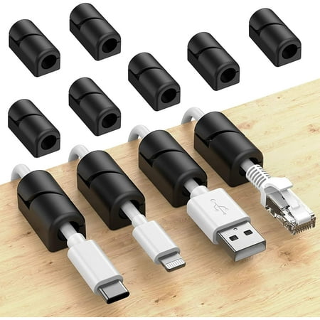 12 Pack Self Adhesive Silicone Cable Management Clips, Cable Organizers ...
