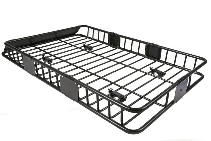64" Universal Black Roof Rack Cargo with Extension Car Top Luggage ...