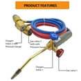 iMeshbean Oxygen MAPP Torch Kit W/ Pressure Meter W/ Tank Support ...