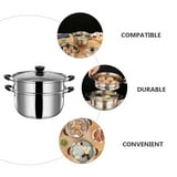 Walmart 2-Layer Stainless Steel Steamer Pot Set, Induction Compatible ...