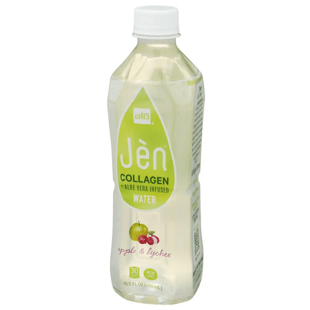 Alo Jen Apple Lychee Collagen + Aloe Vera Infused Water Beverage, 15.5 ...
