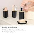 Cerbior Bamboo Bathroom Accessory Set 6 Pieces Bath Set Soap Dish
