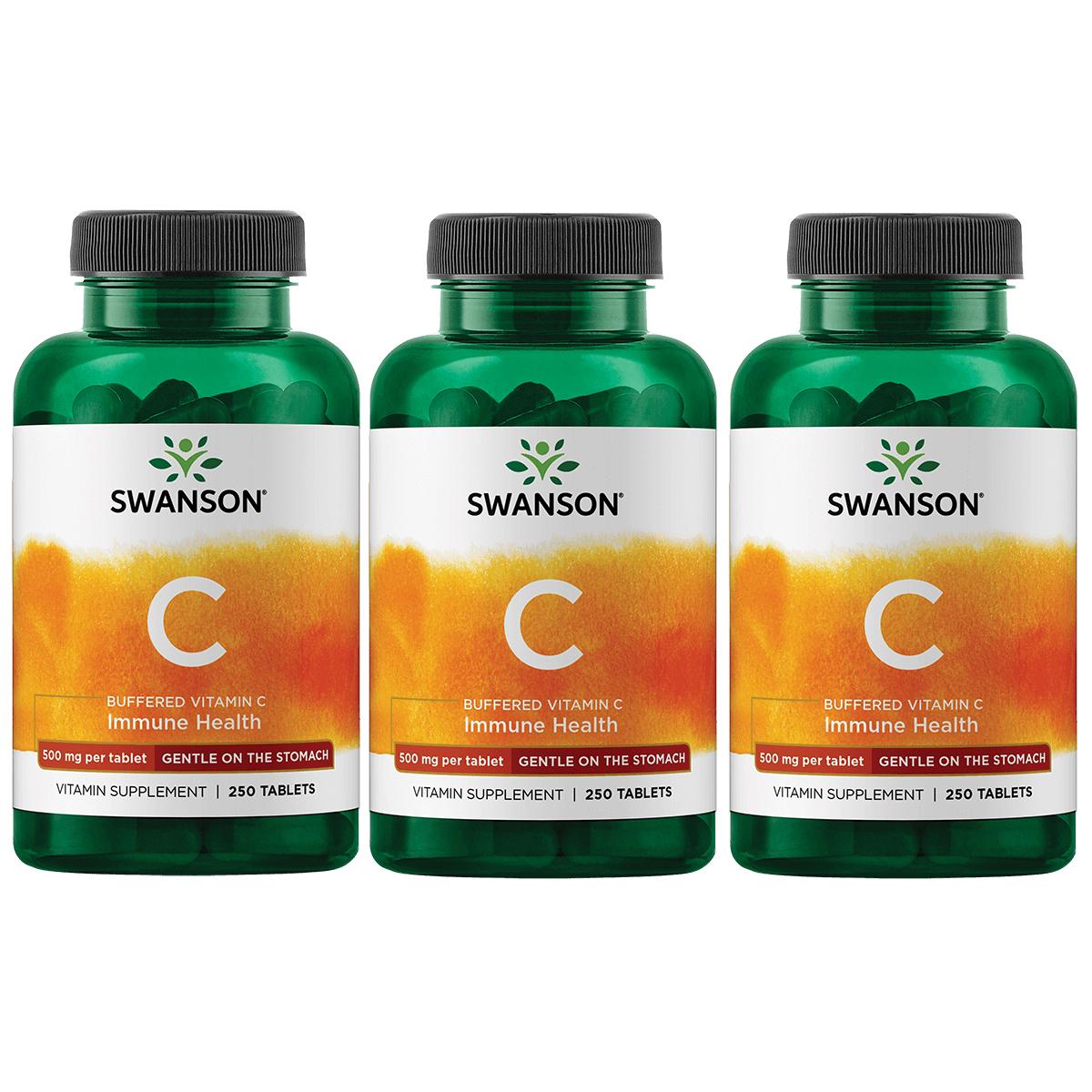 Swanson Buffered Vitamin C 500 mg 250 Tabs 3 Pack - Walmart.com