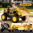 24V Kids Dump Truck, Caterpillar Licensed 2 Seater Toy Truck for Big ...