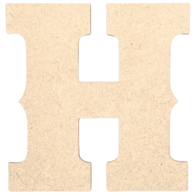 Krafty Supply 2" Tall Western Block - MDF Letter H | 1/8" Thick ...