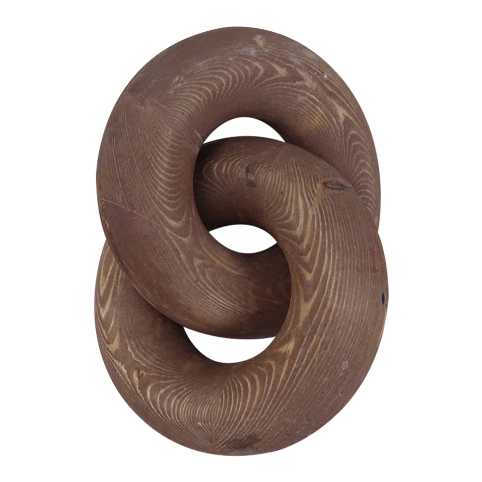 Dark Brown Wood Knot Decor, Large 2-Link Wood Chain Link Decorative ...
