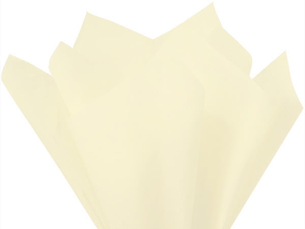 Pack of 480, Solid Cream Tissue Paper 20 x 30" Sheet Flat Ream Made ...