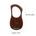 1 Set Wooden Lyre Harp Retro 7-string Lyre Harp Musical String ...