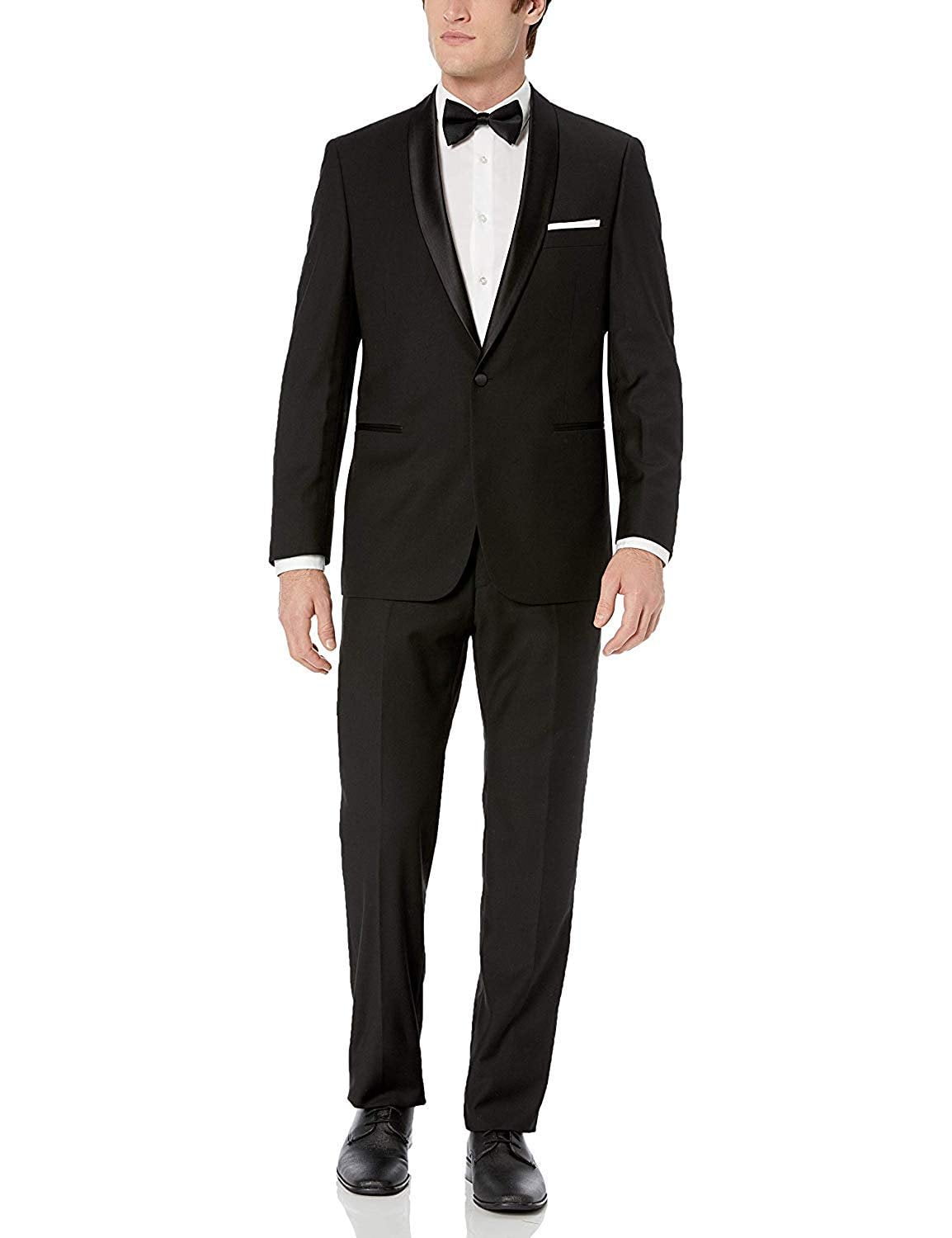 adam baker bello bl301-1 men's slim fit shawl collared tuxedo - black ...