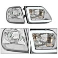 PIT66 Headlights, C STYLE LED Strip, Clear/Chrome, 1997-2004 Ford F150 ...