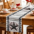 Country Star Table Runner, Vintage Rust Grey Star Berry Rivet Beige ...