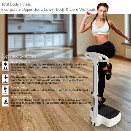 Hurtle Standing Vibration Platform Full Body Exercise Machine Workout ...