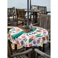 Boho Floral Bird Round Outdoor Tablecloth with Umbrella Hole Leaf ...