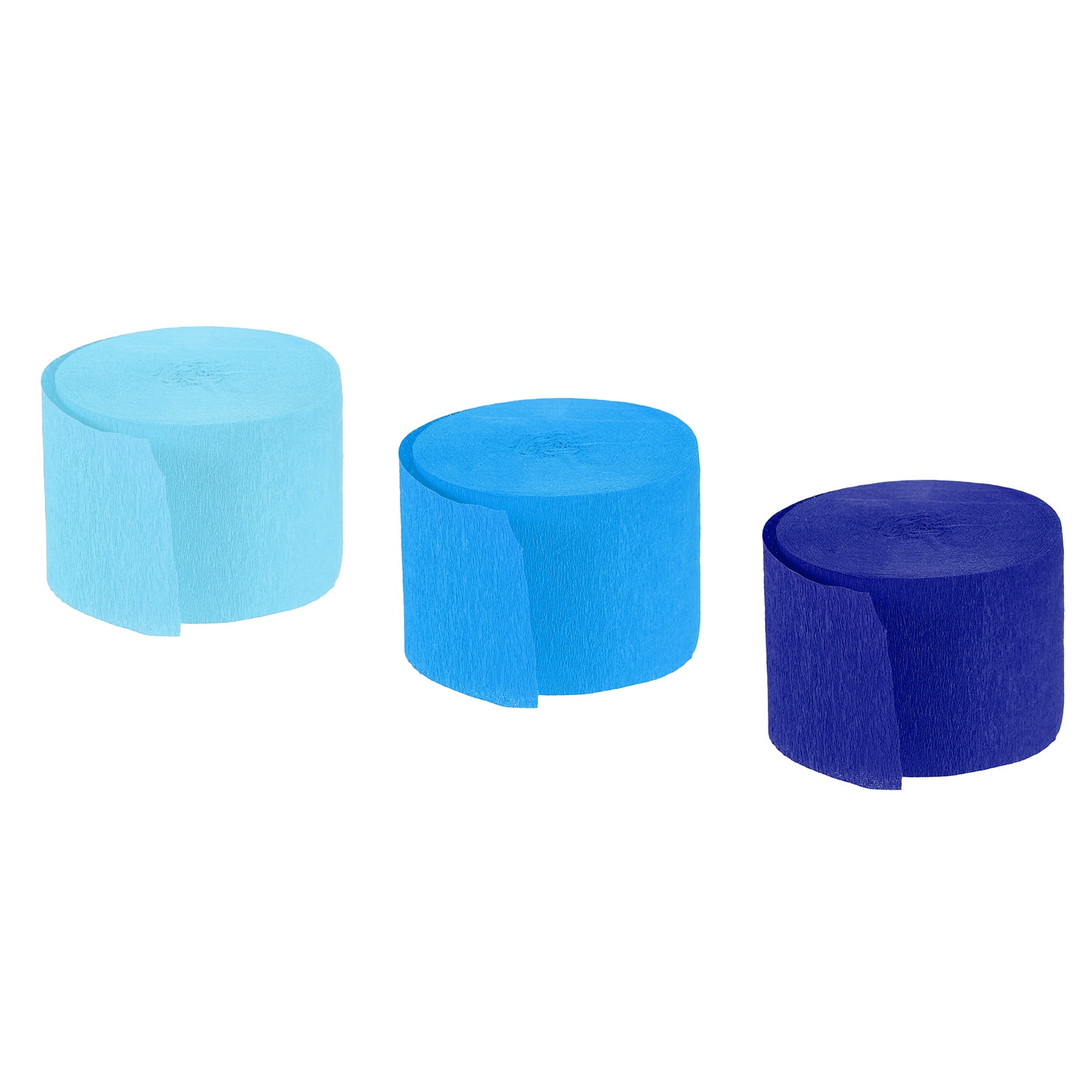 Crepe Paper Streamers 3 Rolls 72ft in 3 Colors for DIY Decorations(Sea ...
