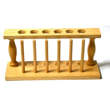 Eisco Labs Beechwood Test Tube Rack, 12 Tube Capacity, 7/8" (22mm ...