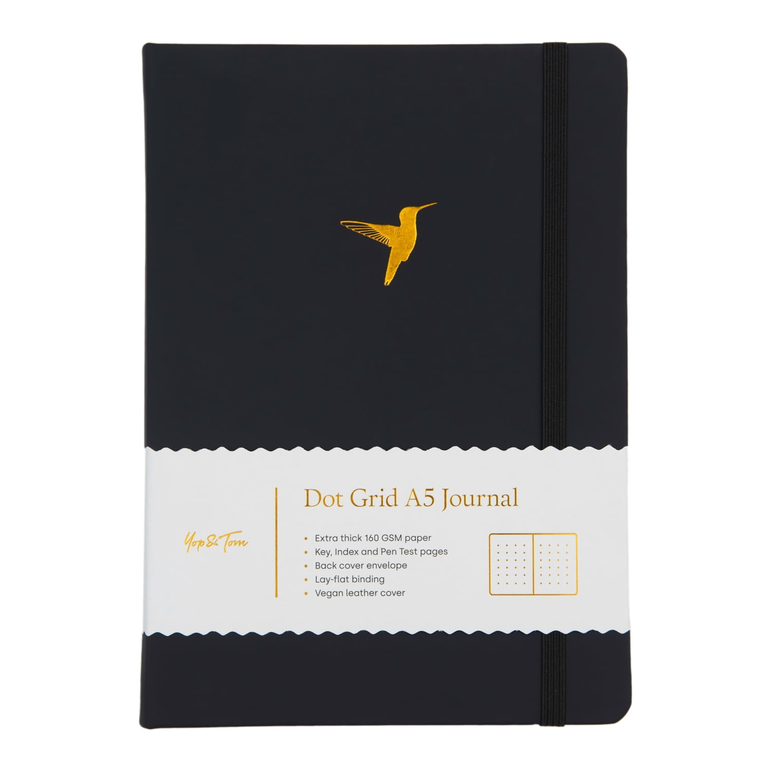 Yop & Tom - A5 Hardcover Bullet Dot Grid Journal with Extra Thick 160 ...