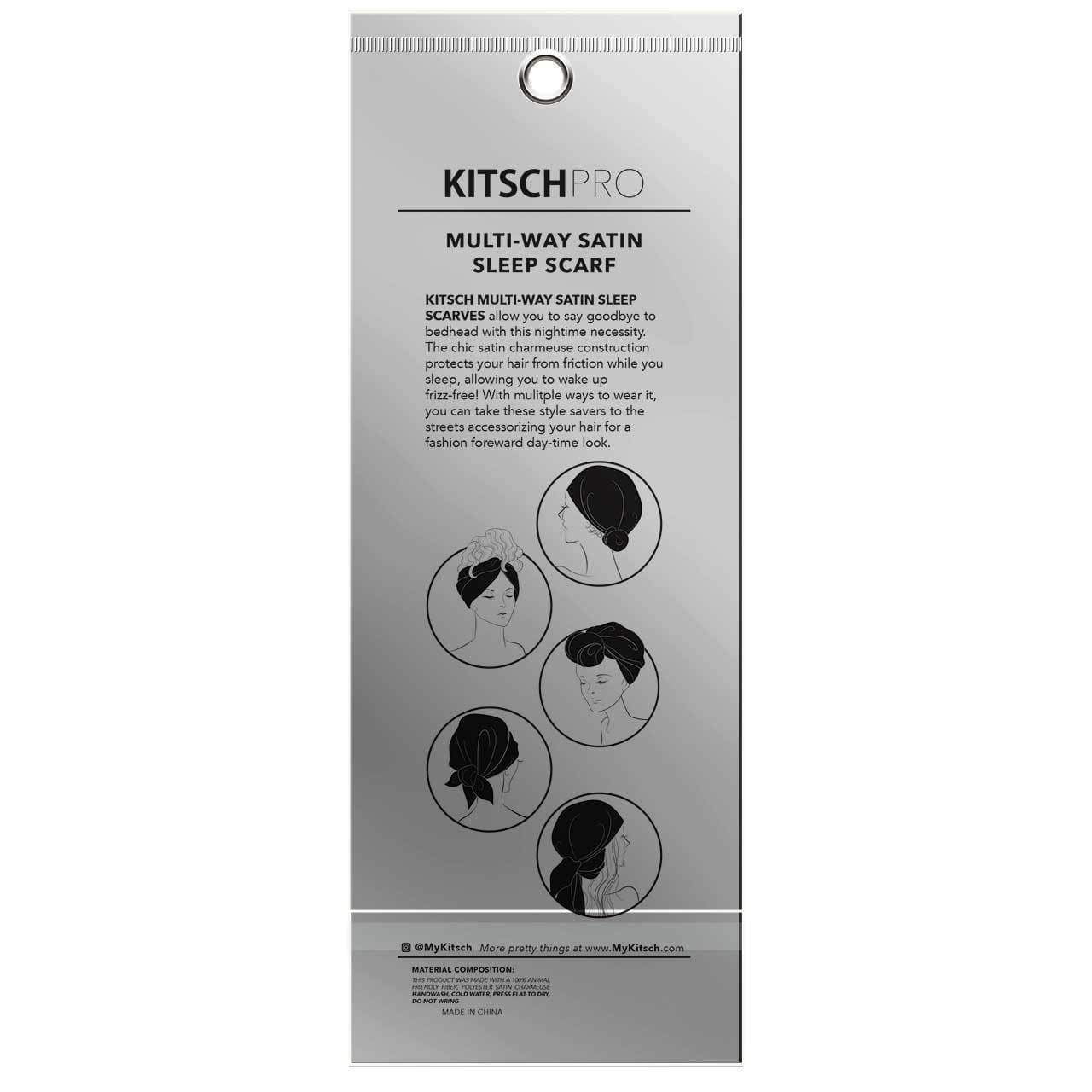 Kitsch Pro Multi-Way Satin Scarf for Women, Satin Charmeuse Square ...