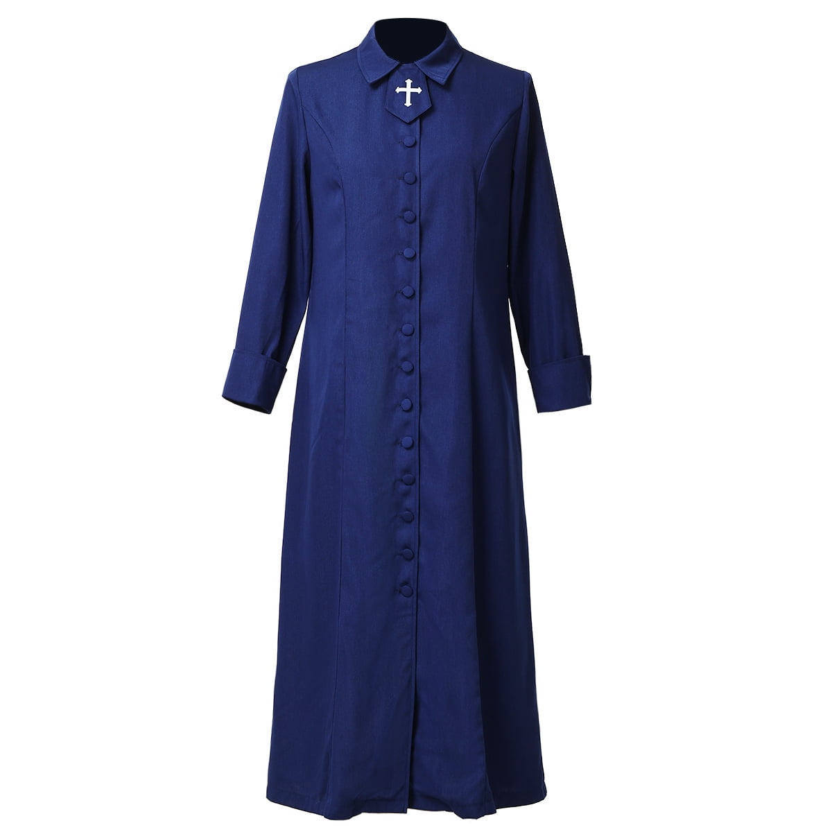 Buy GRACEART Women Clergy Cassock Robe for Church Cross Pastor Robes ...