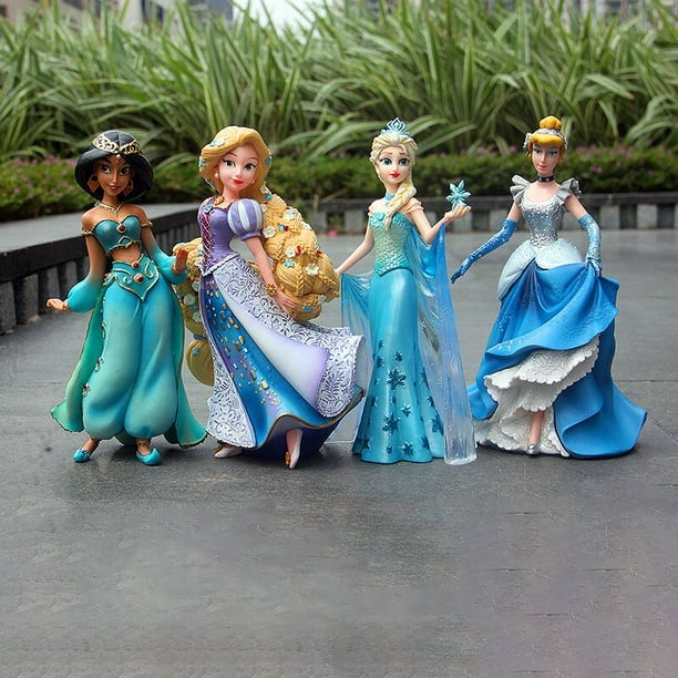 19CM Real person Elsa Rapunzel Jasmine Anna Model PVC Action Figures ...