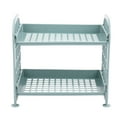 Storage Shelves,Plastic Small Storage Shelves - 2 Tier Shelf Shelving ...