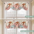Brown Sea Turtles Tie Up Valance Curtains Summer Ocean Red Marine Life ...