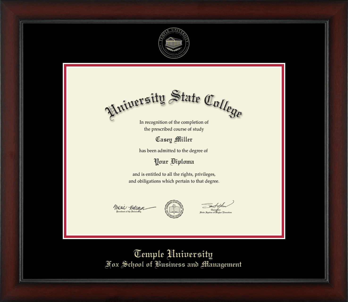 Buy Temple University Fox School of Business and Management Diploma ...