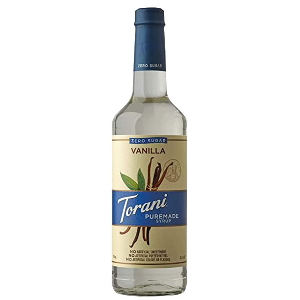Torani Puremade Syrup, Zero Sugar Vanilla Flavor, Natural Flavors, 375 ...