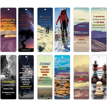 Creanoso Courage Character Bookmarks (12-Pack) – Inspiring Motivational ...